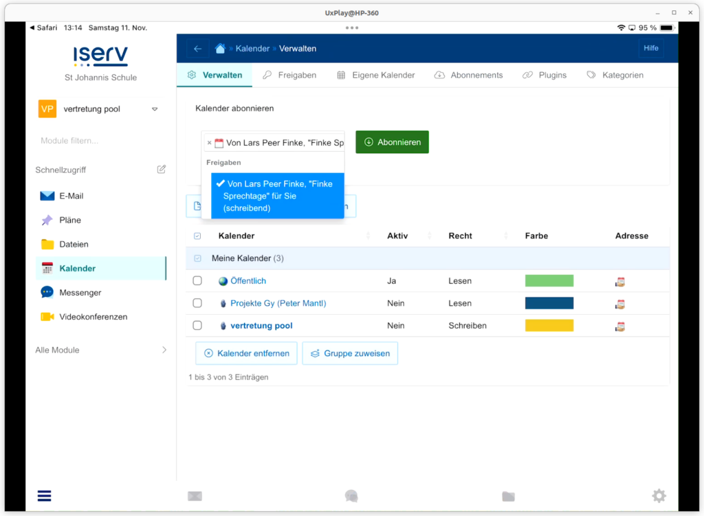 iServ Kalender – it-Service