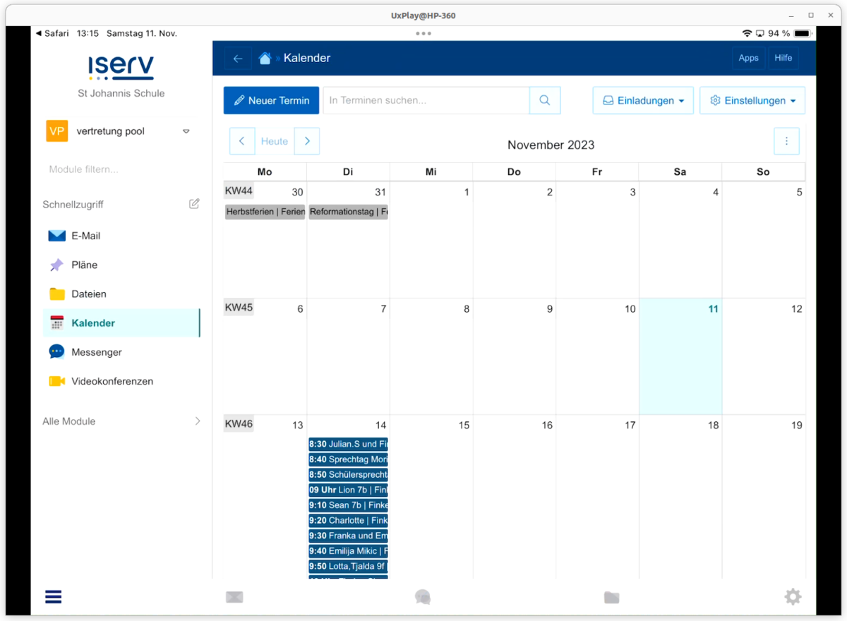 iServ Kalender – it-Service